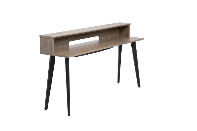 Elite Furniture Series 88-Note Keyboard Table - Driftwood Grey Finish ...